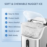 Simzlife Nugget Ice Maker Countertop, Portable Ice Maker Machine with ...