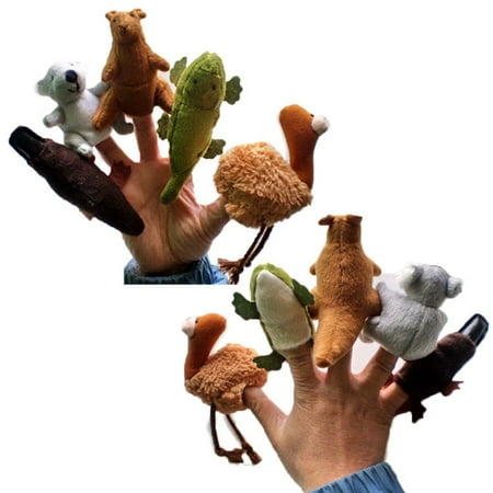5-Piece Soft Assorted Australian Animal Finger Puppets for Children ...