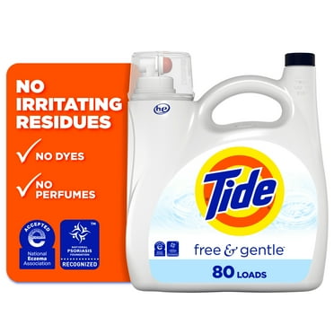 Tide Free & Gentle Non-HE, 64 Loads Liquid Laundry Detergent, 92 fl oz ...
