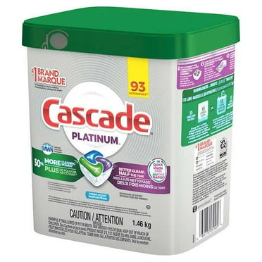 Cascade Total Clean ActionPac Dishwasher Detergent Pacs Lemon Scent ...