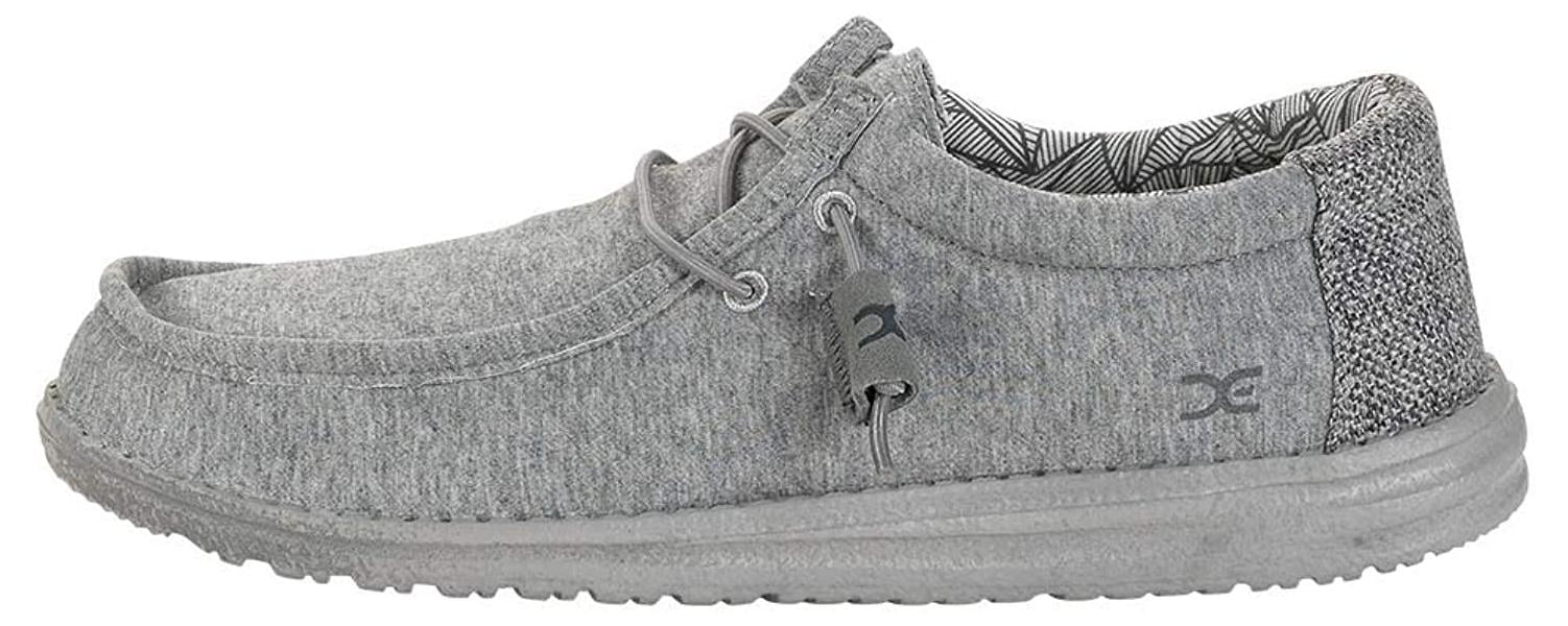 Hey Dude Mens Wally Stretch Fleece Loafer - Grey - Size 10 - Walmart.com