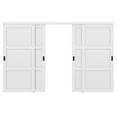 144'' x 80'' Bypass Sliding Closet Door, 3 Panel Solid Core & White ...