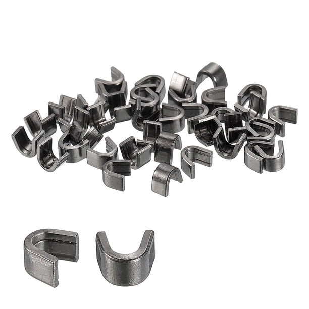 40Pack #8 U Shape Top Stoppers for Bags Coats Jackets Zippers Replacing ...