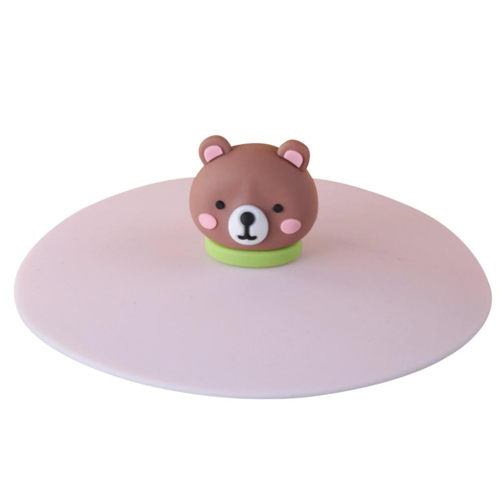 Silicone Lids for Cups | Reusable Flexible Cute Cartoon Animals Mug ...