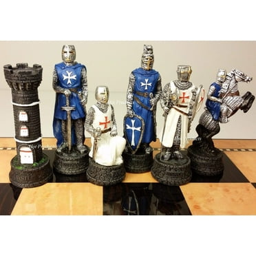 Medieval Times Crusades Busts PAINTED Men Chess Pieces Set - NO Board ...