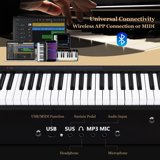 Infans 88 Key Digital Piano Portable MIDI Semi-Weighted Keyboard Key ...