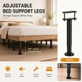 4PCS Adjustable Height Bed Support Legs, Heavy Duty 7.3-12" Metal ...