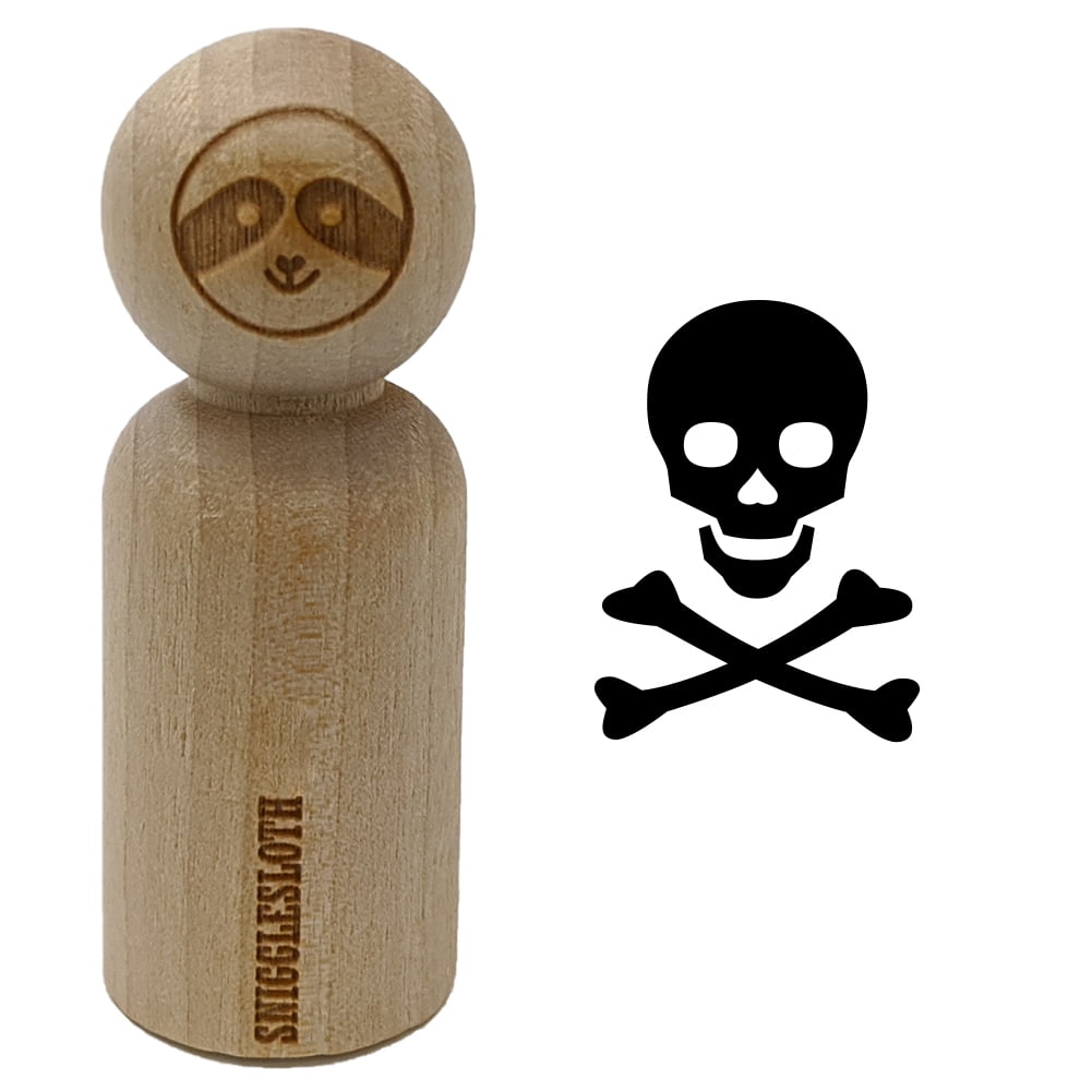 Skull and Crossbones Solid Rubber Stamp for Scrapbooking Crafting ...
