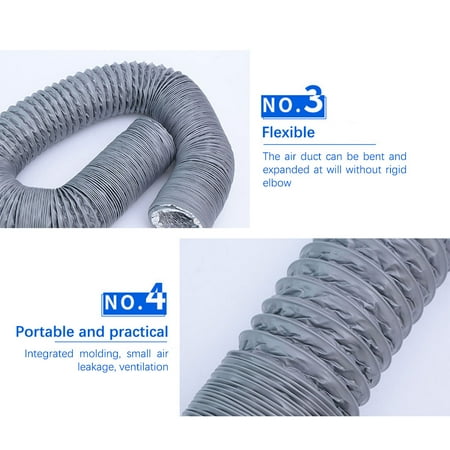 Portable Ventilation Pipe Flexible Aluminum Foil Layers Air Conditioner ...