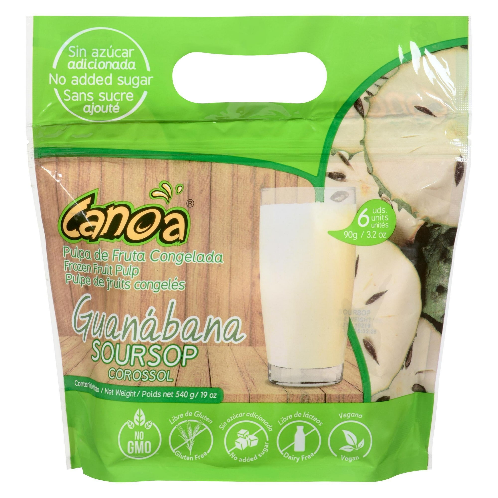 Click here for Canoa Frozen Soursop Pulp 6x 90 G prices