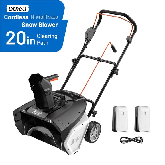 Greenworks 40V 20-inch Snow Blower Thrower, Cordless Brushless, Powered ...