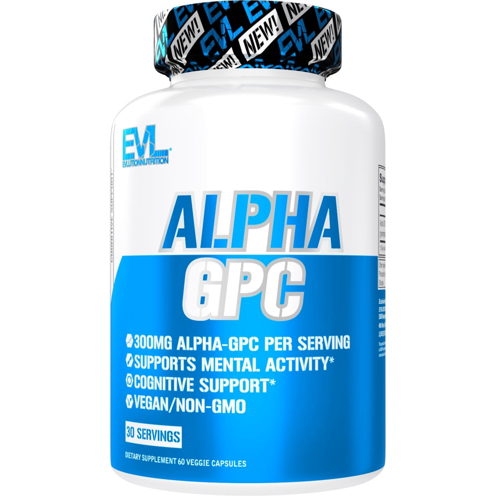 Alpha GPC 600mg Nootropics Brain Support Supplement - Evlution ...