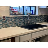 Art3d Decorative Stone Glass Tile 12"x 12" for Kitchen Backsplash or ...