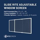 Adjustable & Expandable Window Screen 15" x 21" (10-pack) Pre-Framed ...