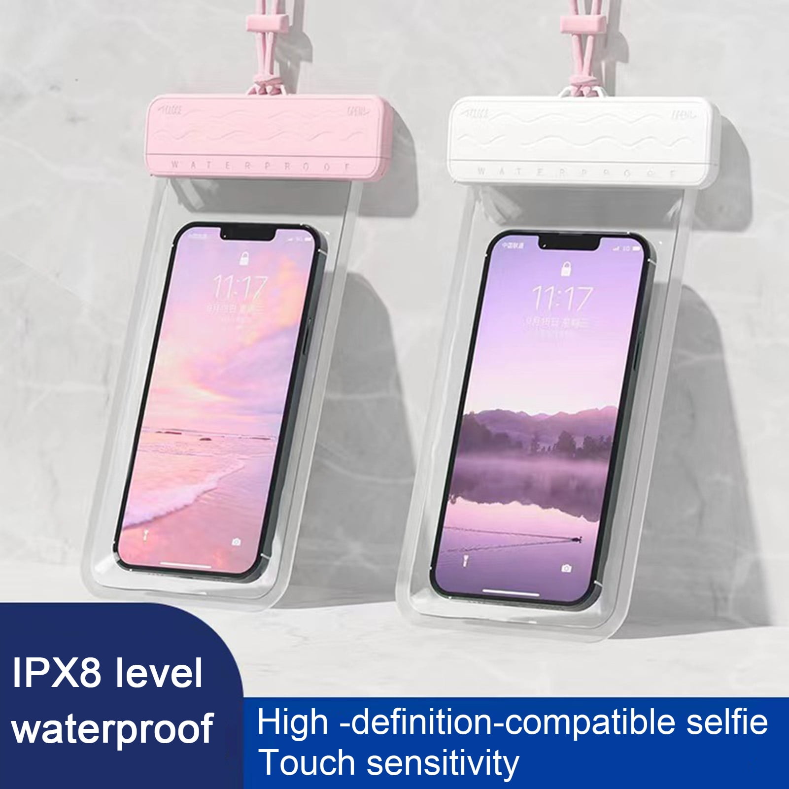 Waterproof Phone Pouch - Transparent, Good Sealing, Adjustable Lanyard ...