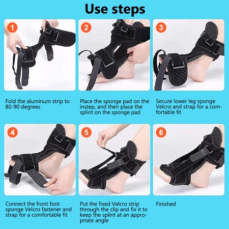 Upgraded Plantar Fasciitis Splint Night Foot Drop Orthosis Ankle Fixed ...