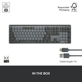 Logitech MX Ergonomic Mechanical Wireless Keyboard with Lighted Keys ...