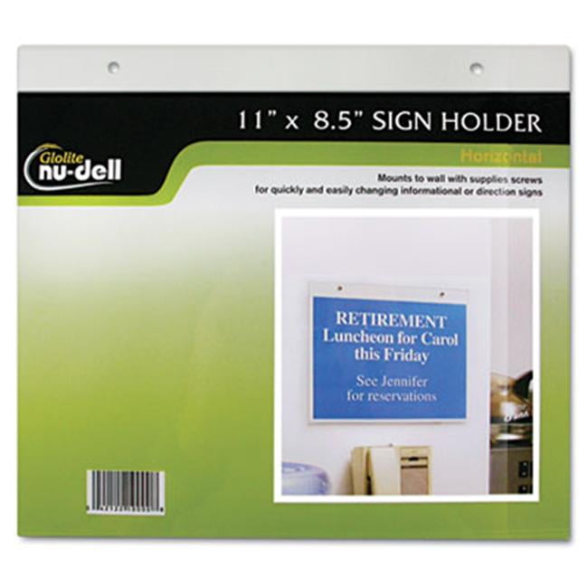 Nu-Dell 38008Z Clear Plastic Sign Holder Wall Mount 8 1/2 x 11 - Walmart.ca