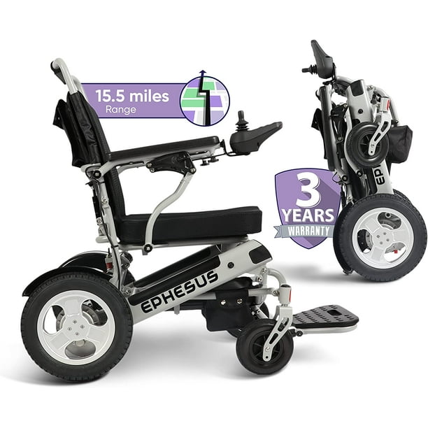 Ephesus E9 Folding Electric Wheelchair for Adults with 15.5 Miles Long ...