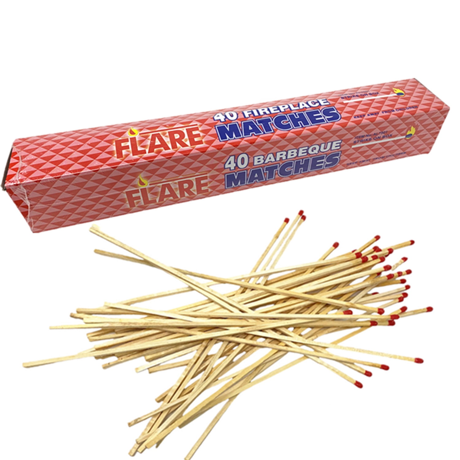 40 Ct Wooden Matches, 11" Long Match, For Home, Kitchen, Outdoor ...