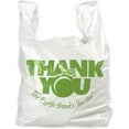 White Plastic Thank You Bags with Handles 13 x 8 x 22, Polyethylene ...