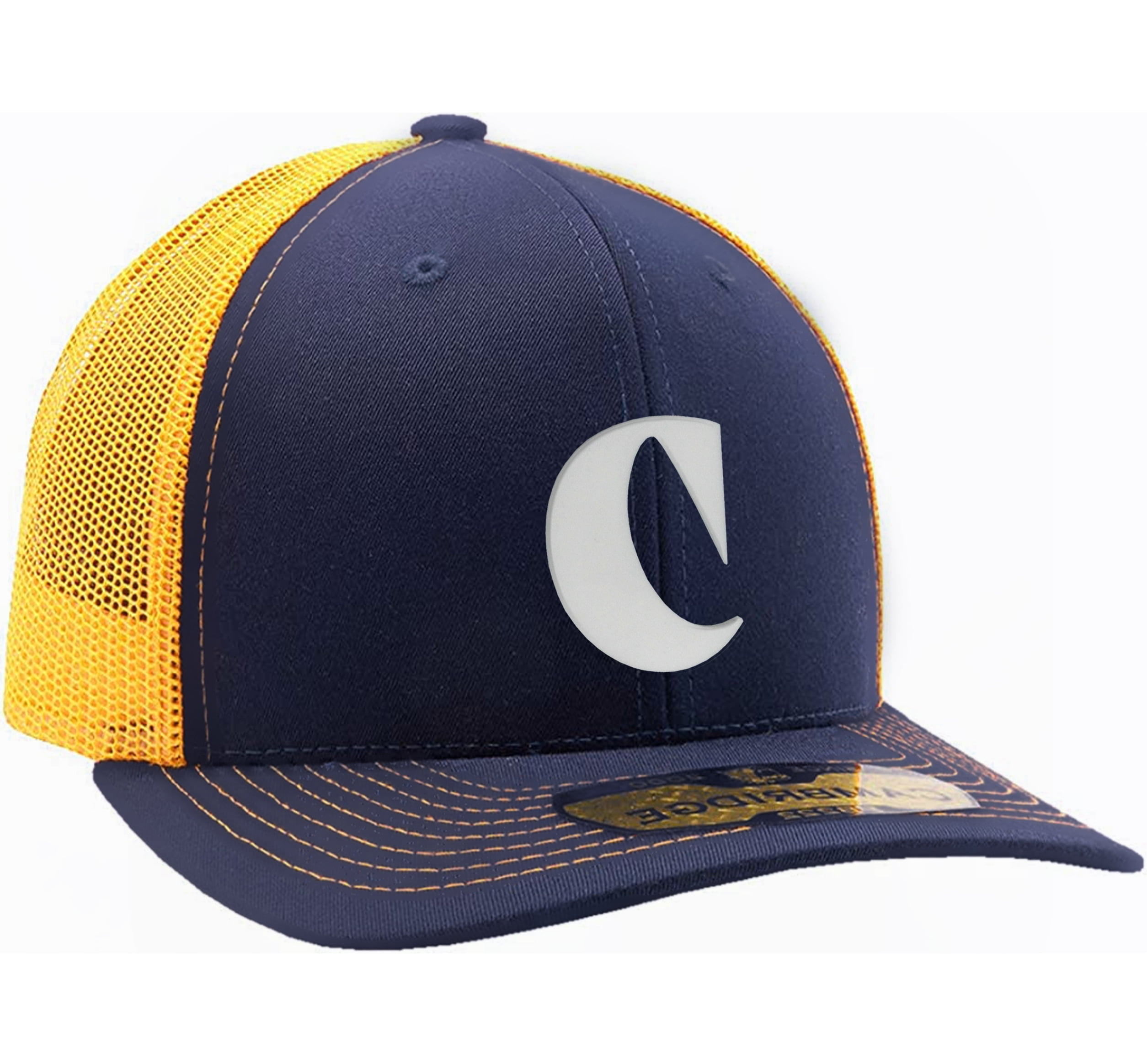 Daxton Baseball Trucker Hat 3D Capital Alphabet Letters Structured Mid ...