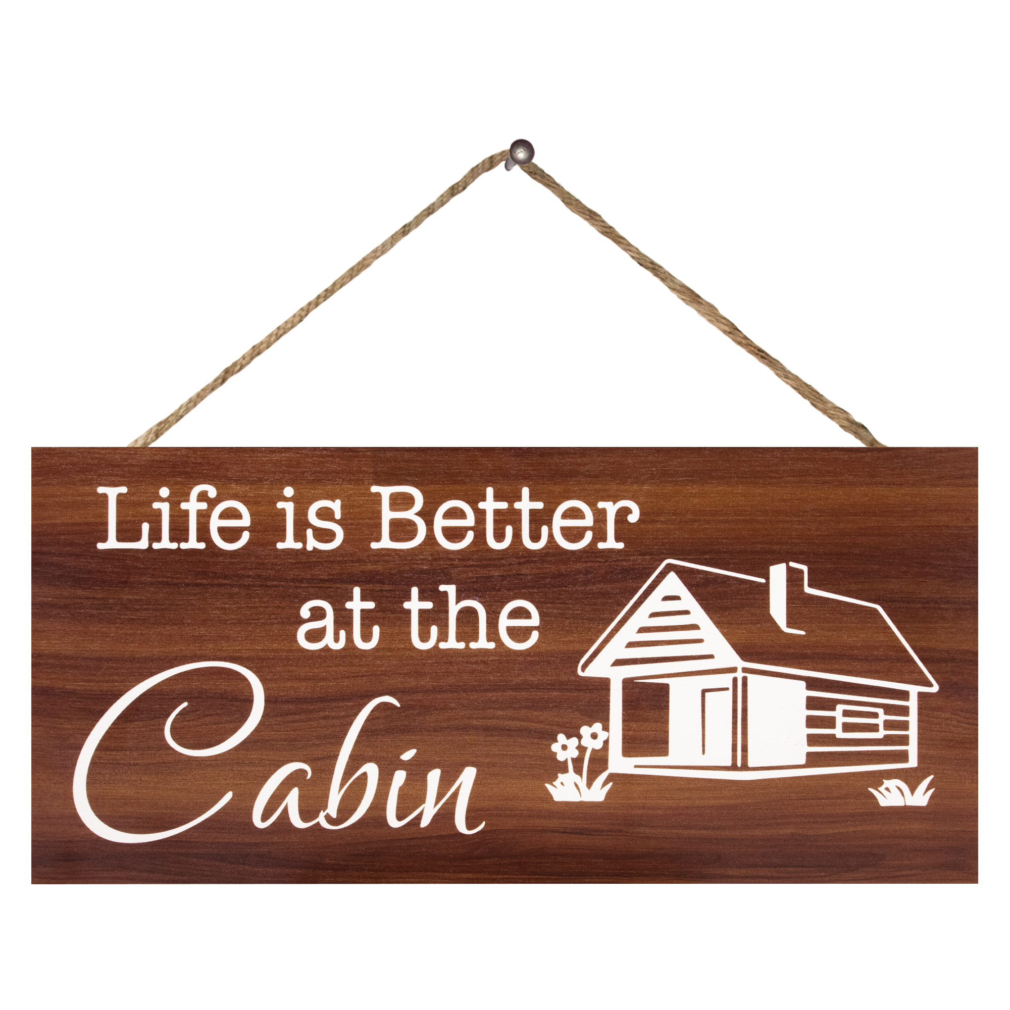 JennyGems Welcome Sign for Cabin, Life is Better At the Cabin, 13x6 ...