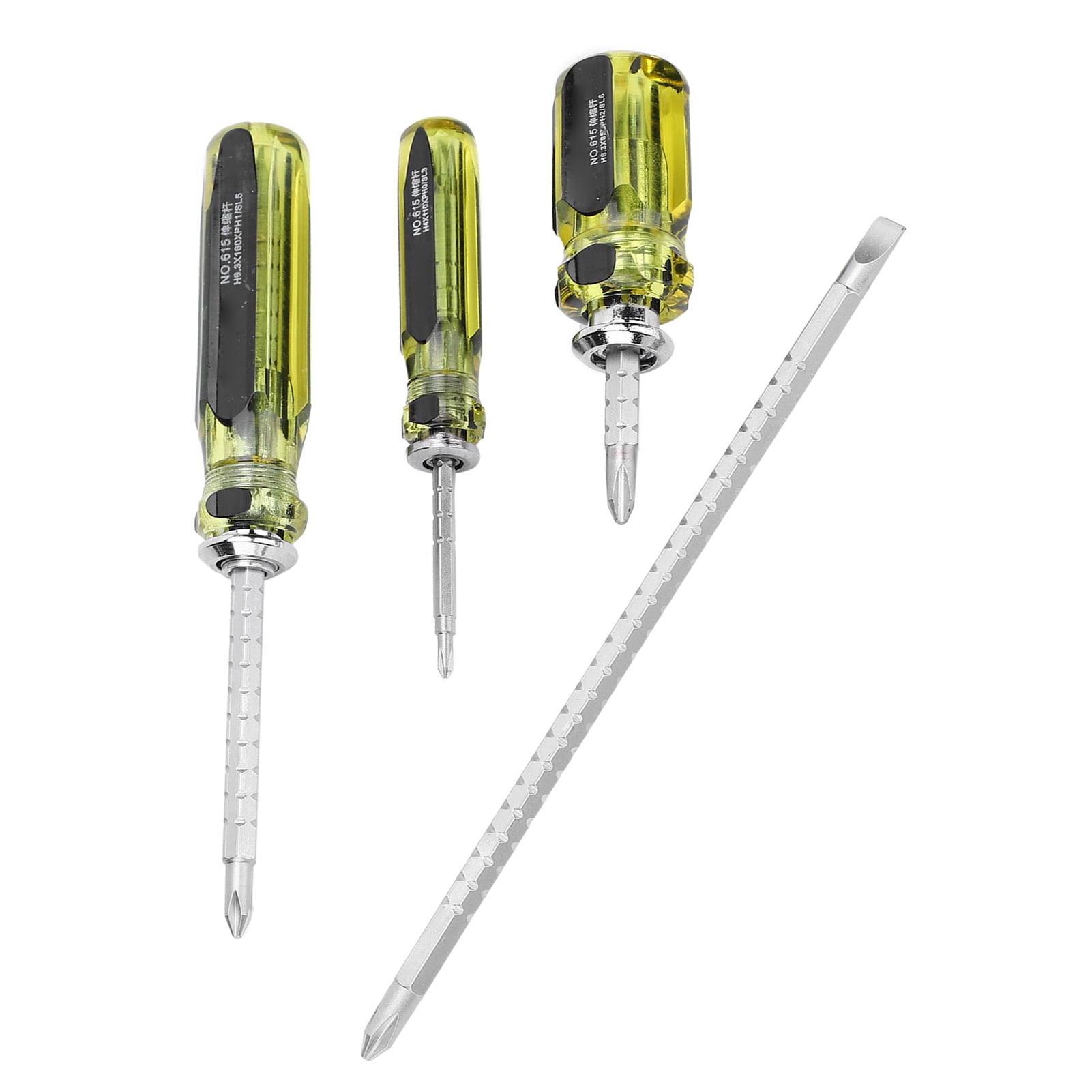 Cergrey 4Pcs Cross Screwdriver Telescopic Dual-Purpose Multi-Bit ...
