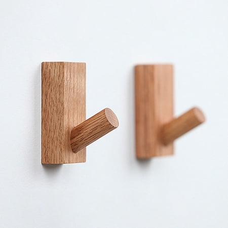 Wooden Wall Hook Wall Mounted Hook Wooden Wall Hook Vintage Single Hook ...
