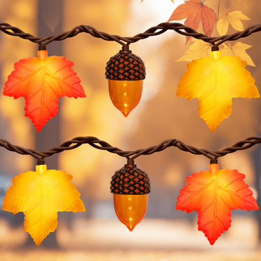 Thanksgiving Acorn String Lights for Fall Harvest Theme, Autumn ...
