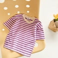 Baby-Girls Organic Tee Girls Striped Short Sleeve Shirts Drop Shoulder ...