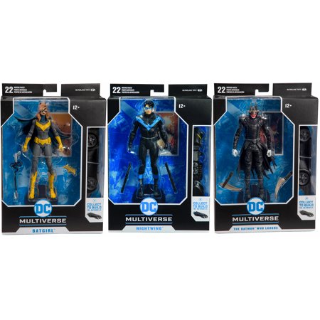 DC Multiverse 7 Inch Action Figure BAF Batmobile Series - Set of 3 ...