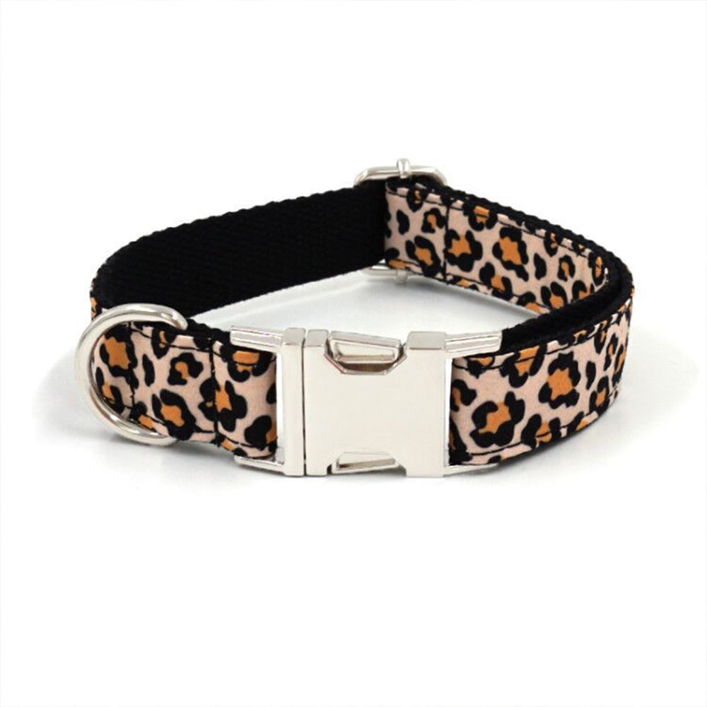 Designer Leopard Print Dog Collar, Adjustable Pet Collar - Walmart.com