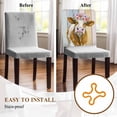 Chair Covers Set of 4 Wreath Cow Chair Slipcover Protector Stretch ...