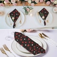 Valentine's Day Cloth Napkins Set of 4 Love Heart Black Polka Dots Soft ...