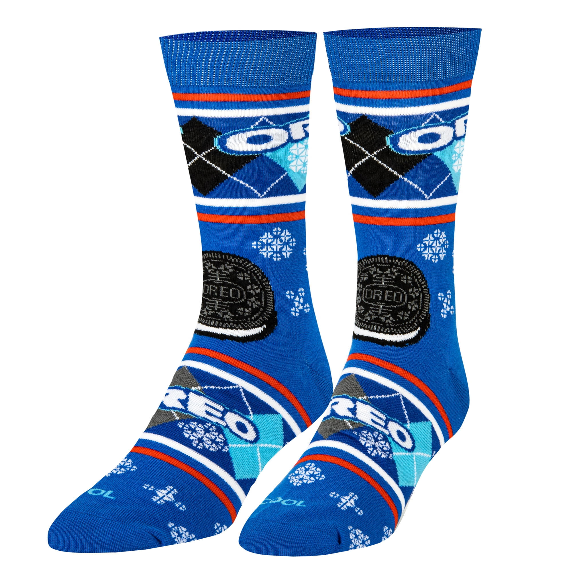Cool Socks, Christmas Holiday Socks for Men, Fun Snack food Print, Oreo ...