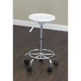 Studio Designs Round Studio Stool - Chrome - White - Walmart.com