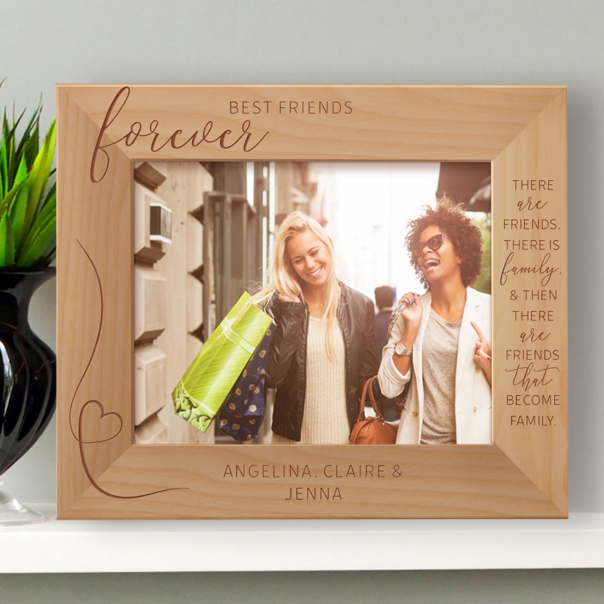 Best Friends Forever Personalized Wooden Frame-10" x 8" Brown ...