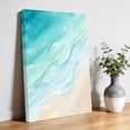 Abstract Ocean Waves Canvas Wall Art for Living Room, Coastal Modern ...