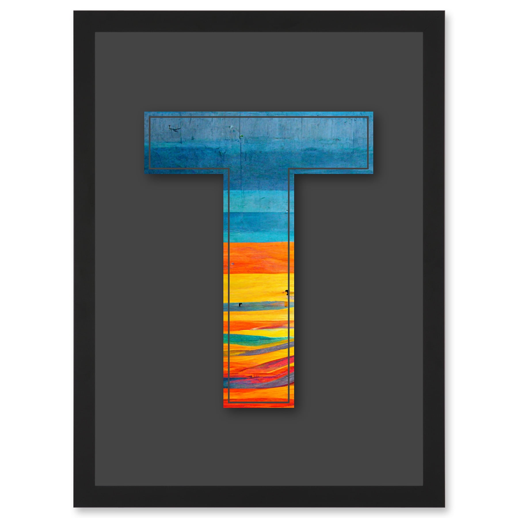 Letter T Dune Landscape Decorative Graffiti Mural Alphabet Initial ...