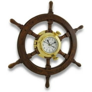 Nagina International Nautical Time Tide Clock On Premium Wooden Base ...
