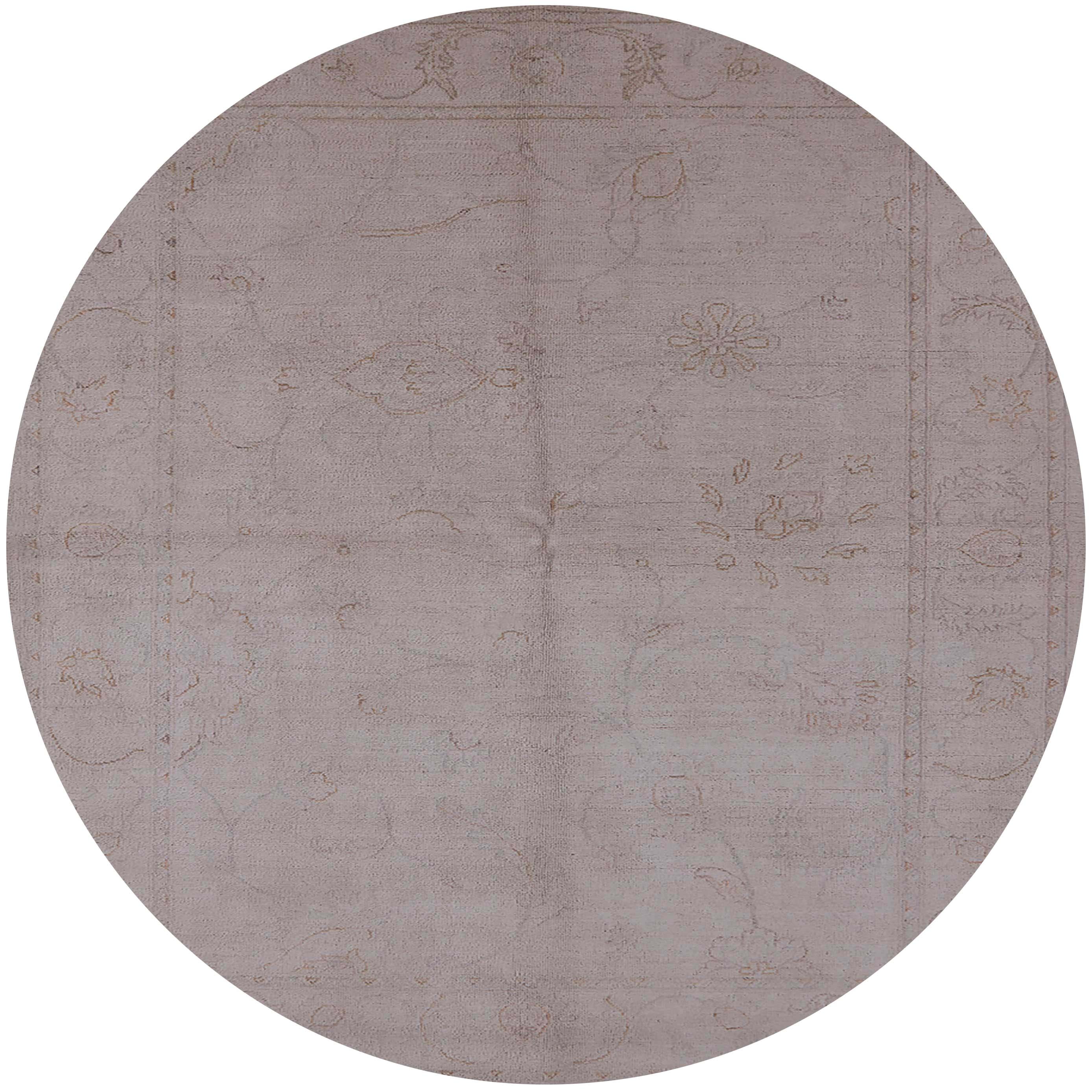 Ahgly Company Indoor Round Mid-Century Modern Rosy Brown Pink Oriental ...