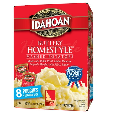 Idahoan Real Potato Packets, Buttery Homestyle & Roasted Garlic Mixes ...