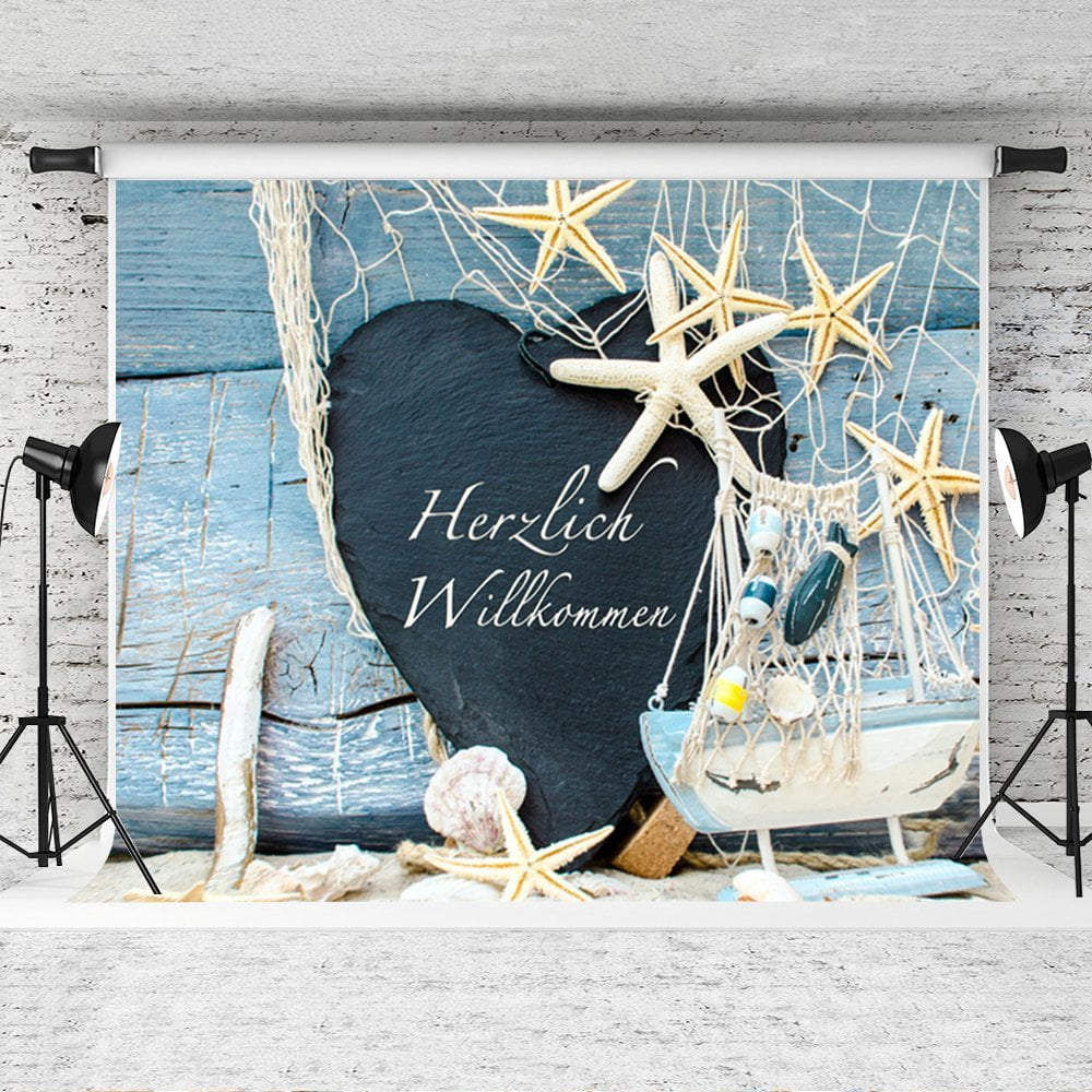 MOHome 7x5ft Nautical Theme Backdrop Wooden Fishing Boat Background ...