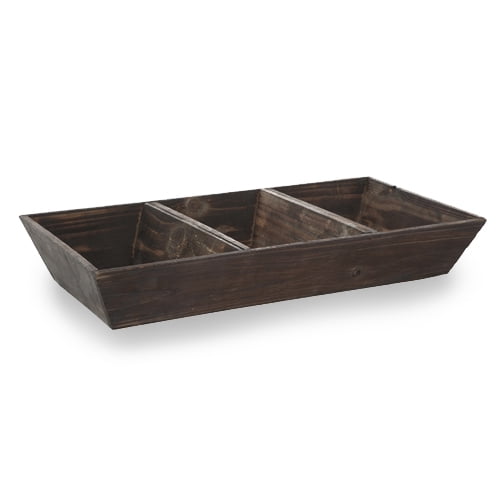Wooden Retail Display Three Compartment Tray 18in - Walmart.com