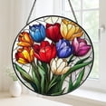 Fantasy Tulip Acrylic Window Decor – Handmade Botanical Hanging Art ...