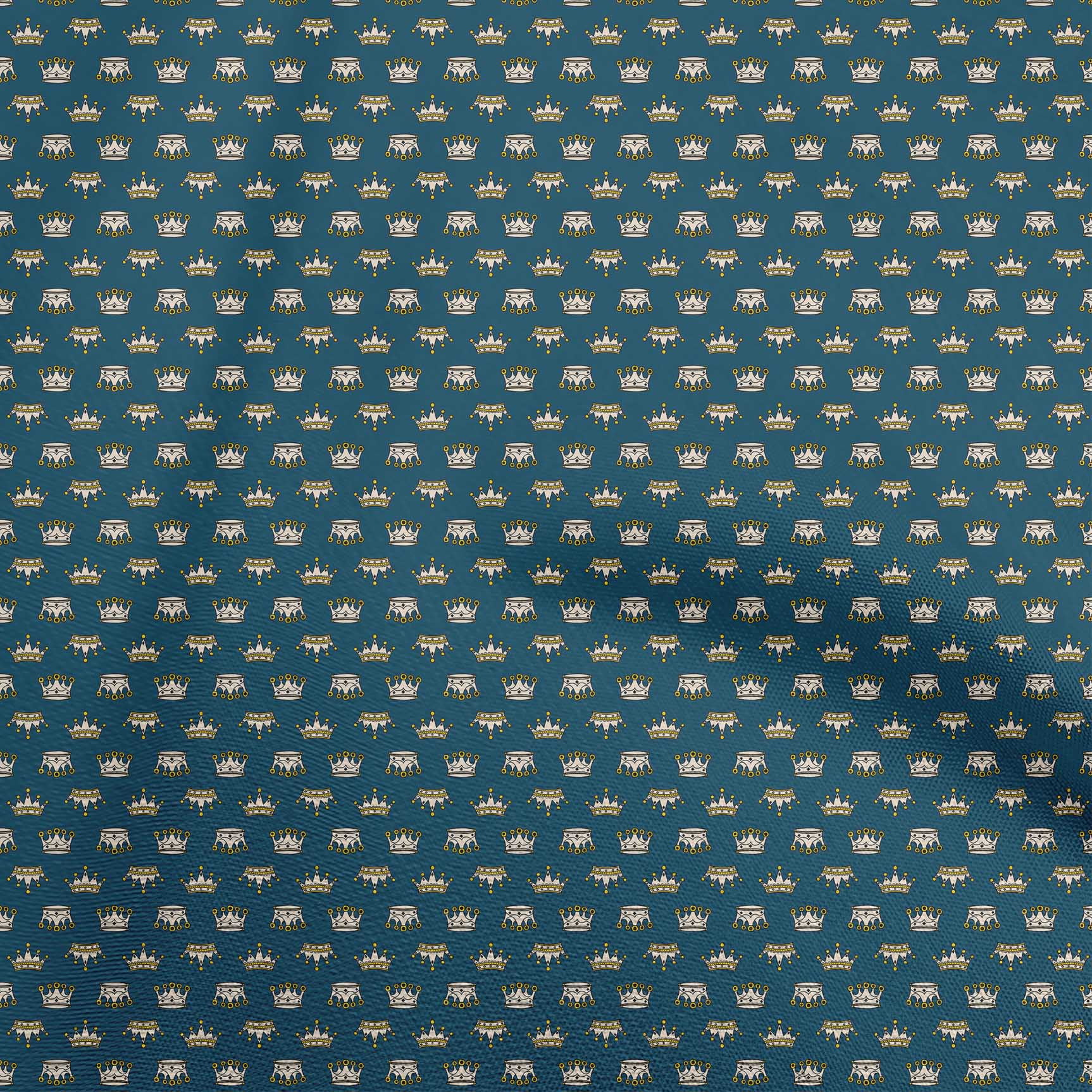 oneOone Cotton Poplin Teal Blue Fabric Random Fabric For Sewing Printed ...