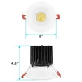 Luxrite 4 inch LED Recessed Lighting with J-Box, 18W, 1500 Lumens, 5 ...