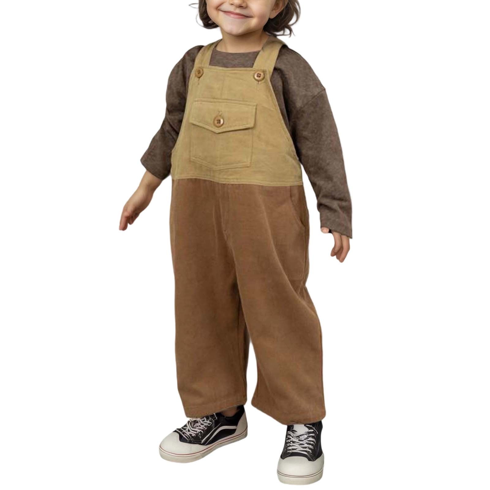 Click here for Jmofsff Boys Retro Color Block Loose Fit Suspender... prices