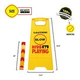 Kid Playing Caution Sign – THICK AND HEAVIER Children Safety Slow Road ...